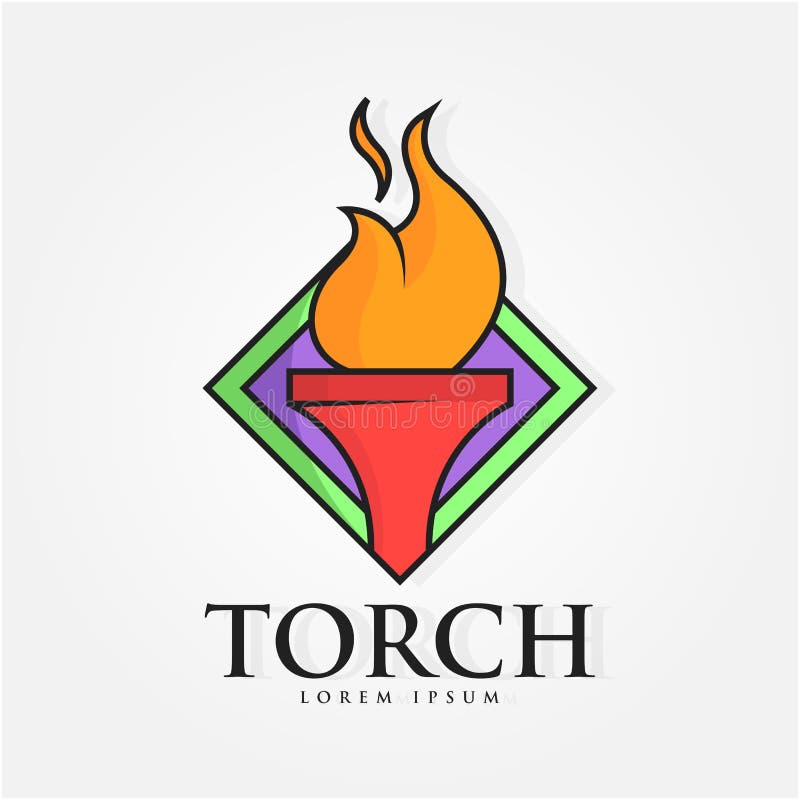 Torch Logo Vector Art Logo stock illustration. Illustration of concept ...