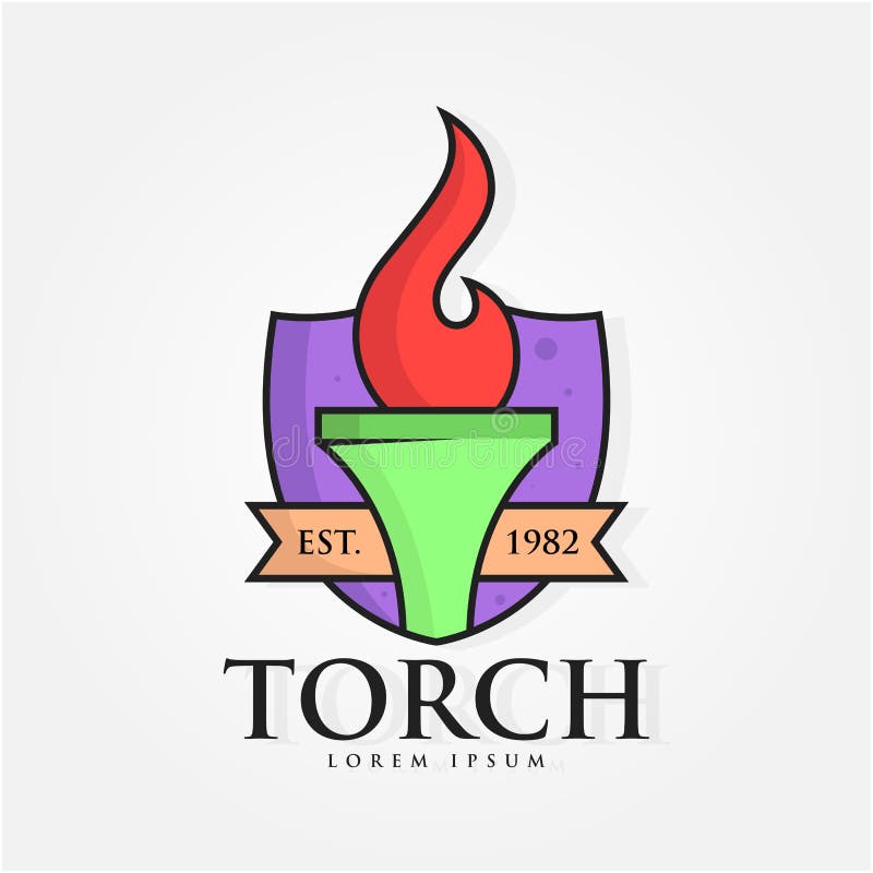 Torch Logo Vector Art Logo stock illustration. Illustration of event ...