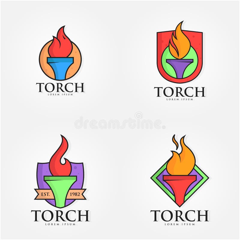 Torch Logo Vector Art Logo stock illustration. Illustration of freedom ...