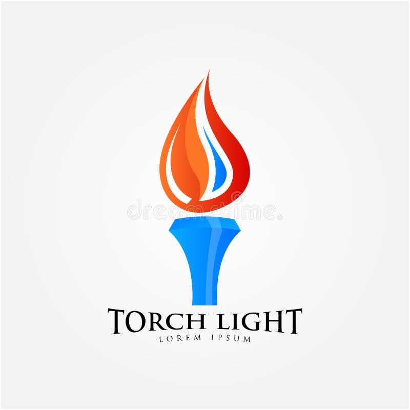 Torch Logo Vector Art Logo stock illustration. Illustration of concept ...
