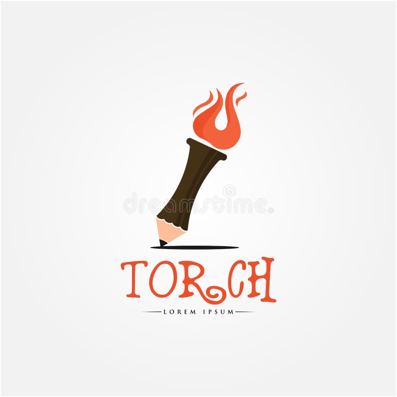 Torch Logo Vector Art Logo stock illustration. Illustration of logotype ...