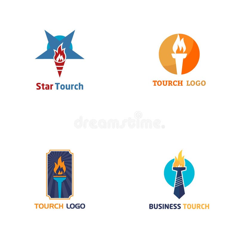 Torch Logo Vector Art Logo stock vector. Illustration of bonfire ...