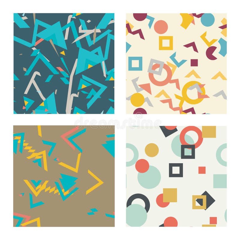 Simple Universal Colorful Geometric Seamless Pattern Stock Vector ...