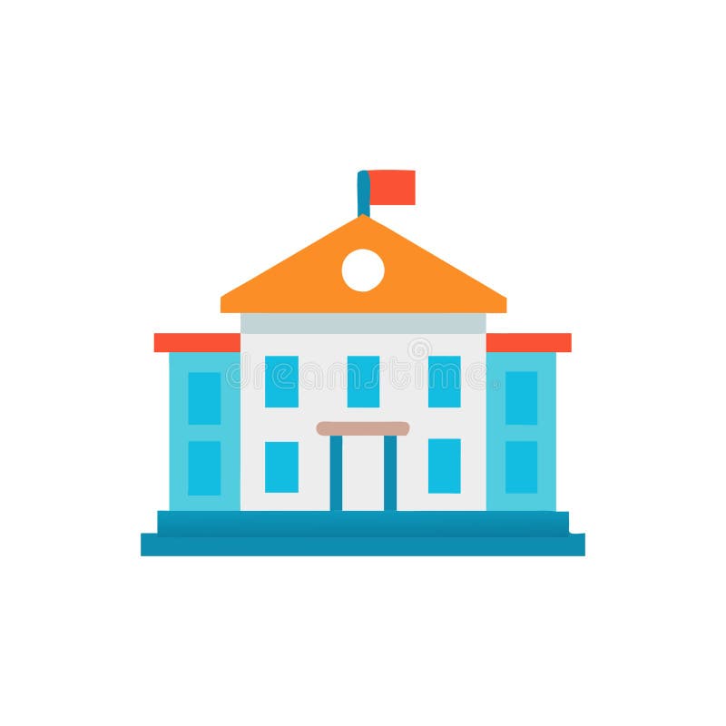 Simple University Building Icon for Studies Stock Illustration ...