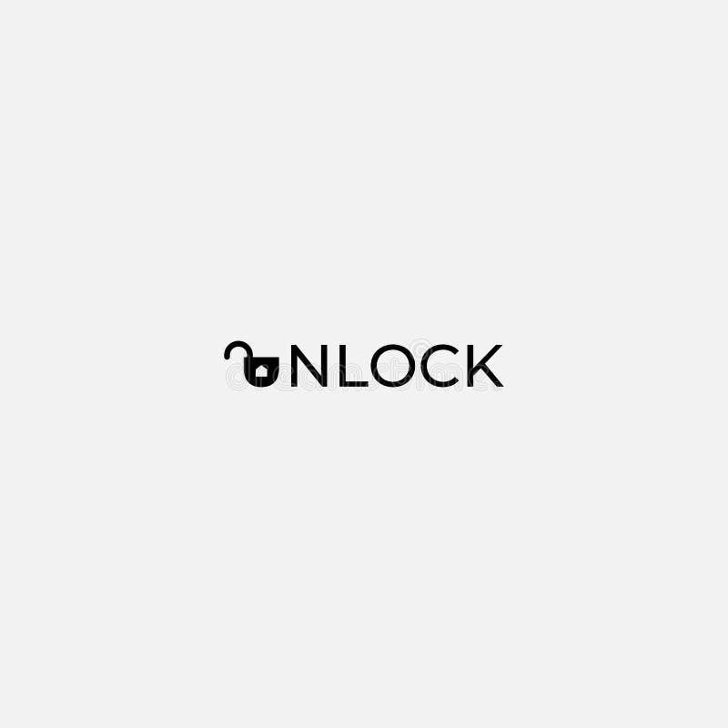 Simple Unlock and Lock Logo Letter U Stock Vector - Illustration of ...