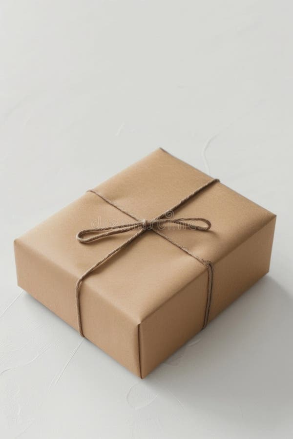 A Simple, Unmarked Package Wrapped in Brown Paper and Tied with a Brown ...