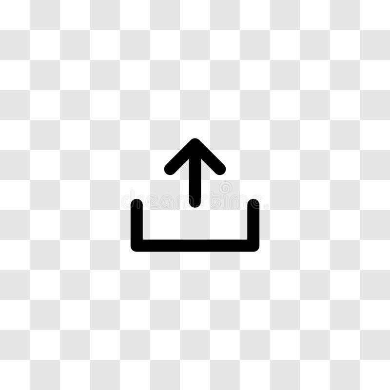 Simple Upload Icon - Black Line Style Stock Vector - Illustration of ...