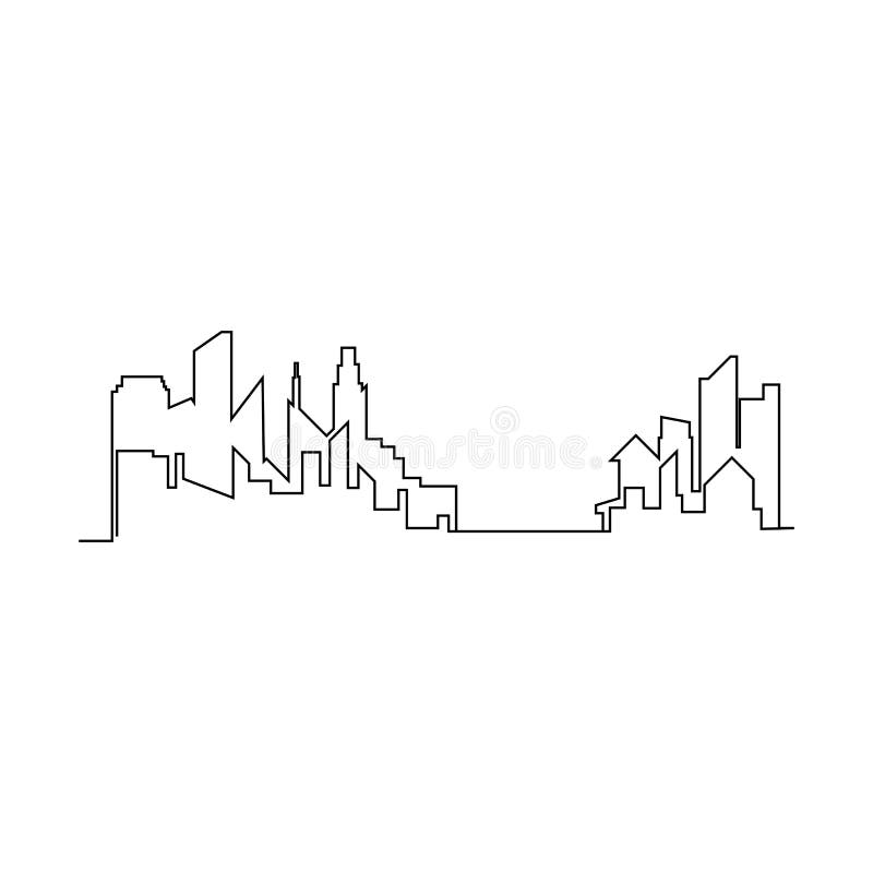 Simple Urban Building Vector Logo Stock Illustration - Illustration of ...