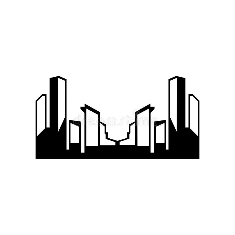 Simple Urban Building Vector Logo Stock Illustration - Illustration of ...