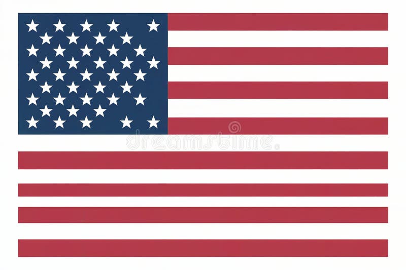 Simple US Flag Design for Digital Use Stock Illustration - Illustration ...