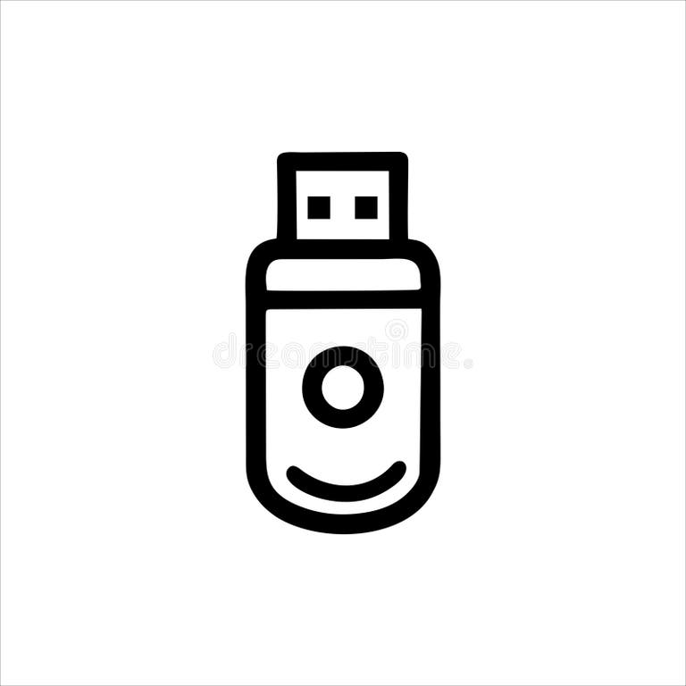 Simple USB Flash Disk Vector with Minimalist and Modern Design Stock ...