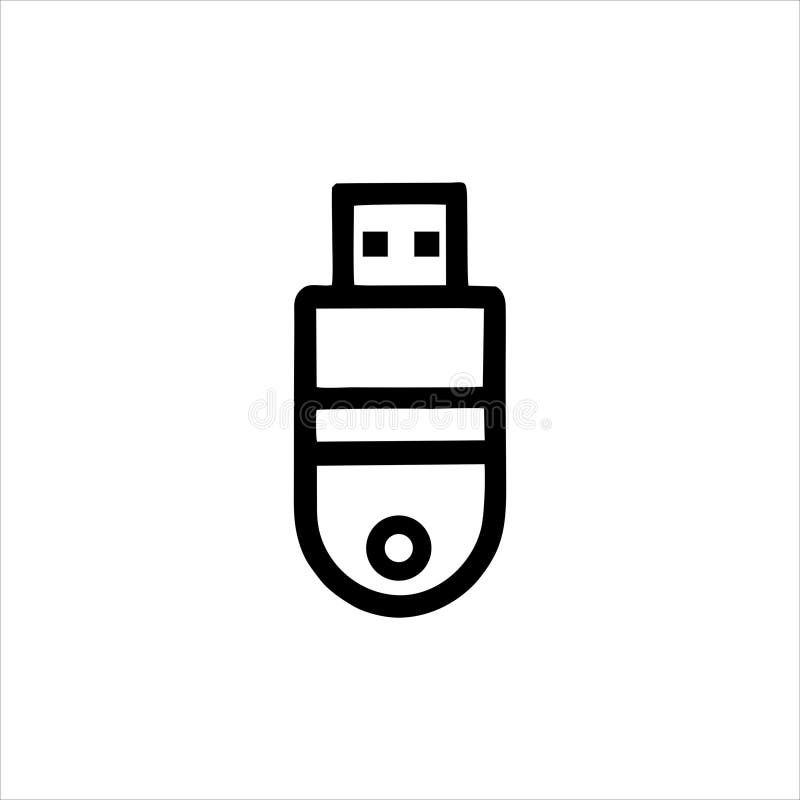 Simple USB Flash Disk Vector with Minimalist and Modern Design Stock ...