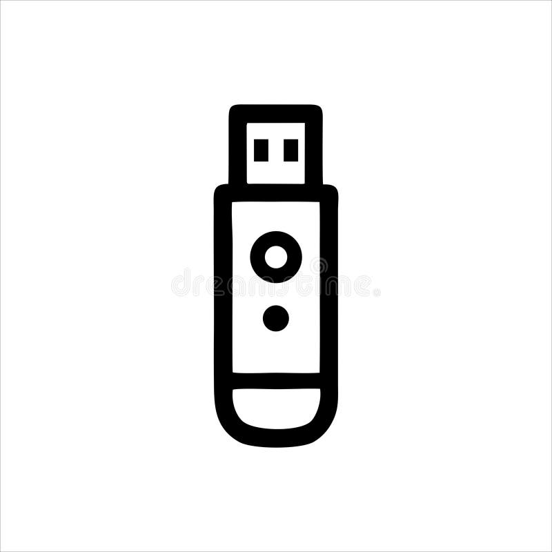 Simple USB Flash Disk Vector with Minimalist and Modern Design Stock ...