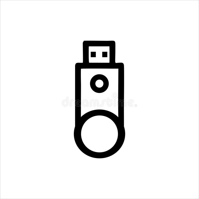 Simple USB Flash Disk Vector with Minimalist and Modern Design Stock ...