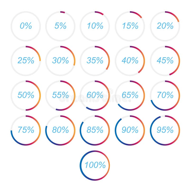 Collection of Circle Loading Pie Chart Stock Vector - Illustration of ...