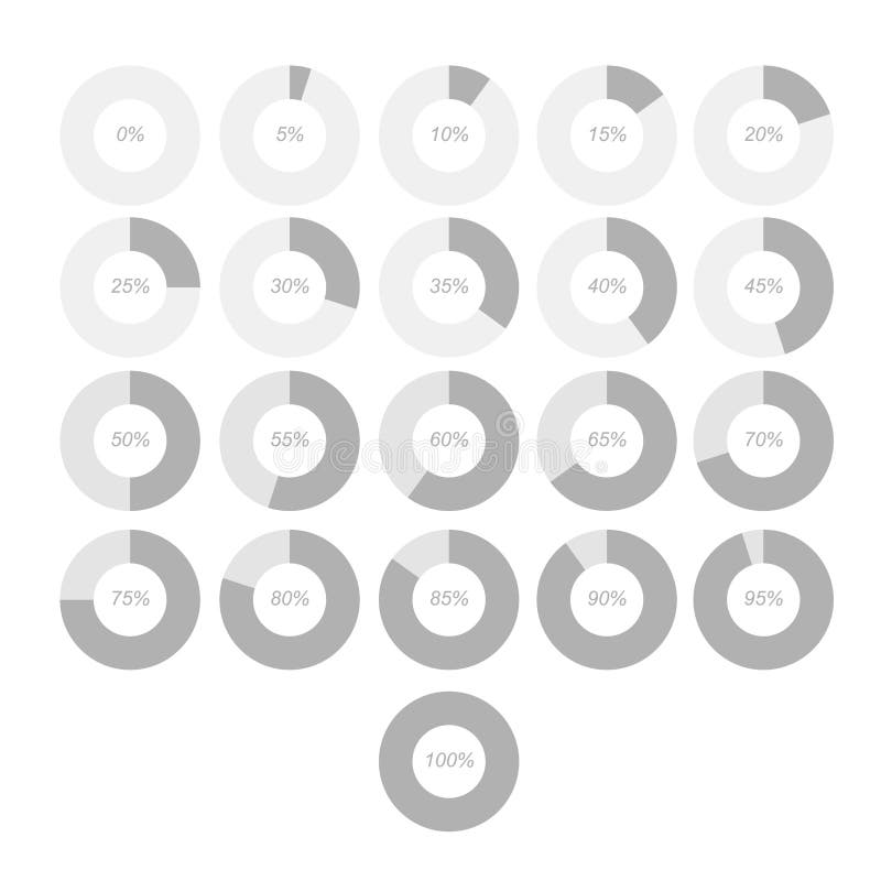Collection of Circle Loading Pie Chart Stock Vector - Illustration of ...