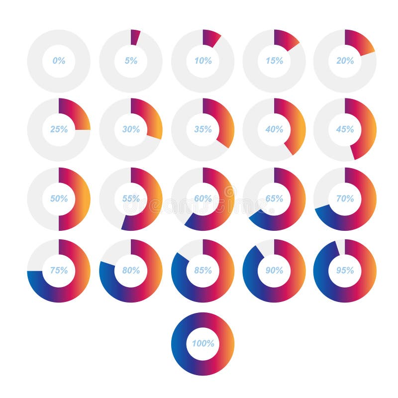 Collection of Circle Loading Pie Chart Stock Vector - Illustration of ...