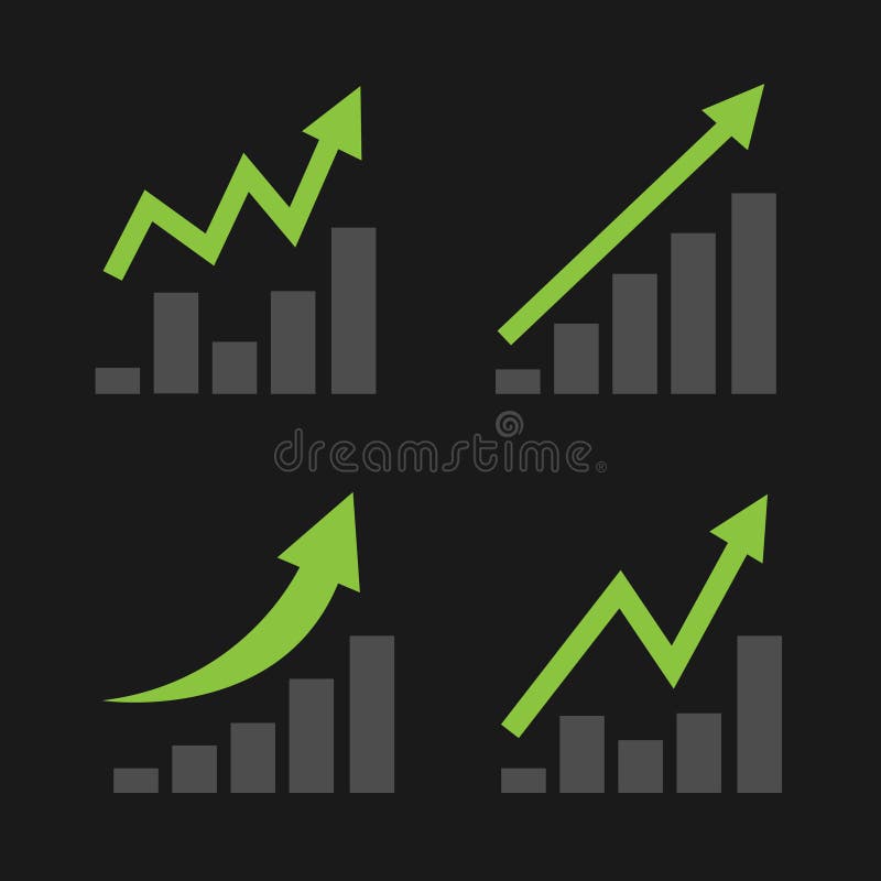Green Business Arrow Going Up Stock Vector - Illustration of grow ...