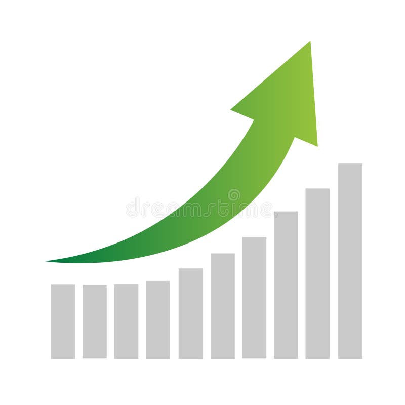 Green Business Arrow Going Up Stock Vector - Illustration of rise ...