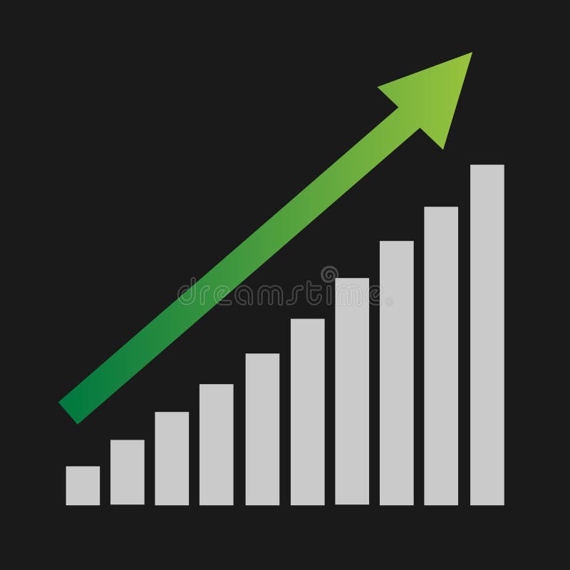 Green Business Arrow Going Up Stock Vector - Illustration of annual ...