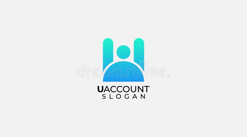 Simple User Account Logo Design with the Letter U Vector Stock Vector ...