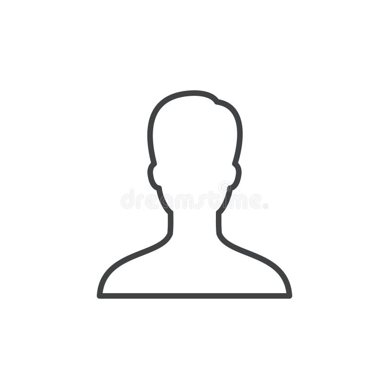 Profile Icon Simple Thin Outline Stock Illustration - Illustration of ...