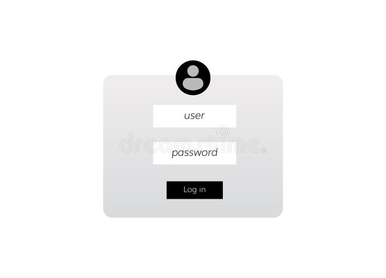 Simple User Login Interface with Icon and Text Fields for User and ...
