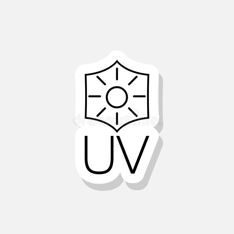 Simple UV Protection Sticker Icon Stock Vector - Illustration of ...