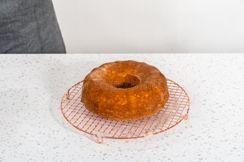 Simple Vanilla Bundt Cake from Box Cake Stock Photo - Image of sweets ...