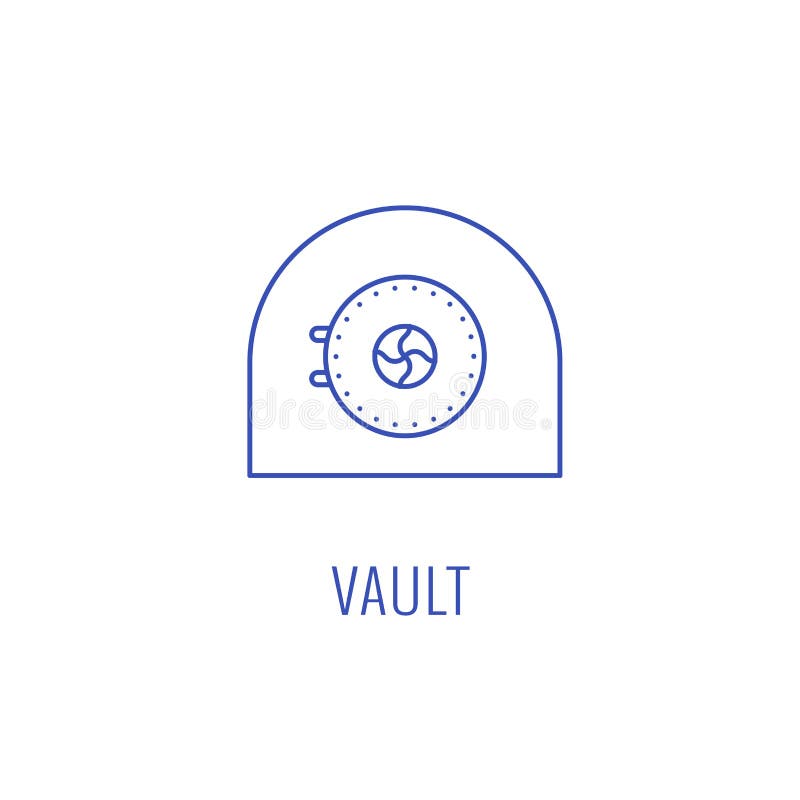 Simple Vault Door Logo Wealth Protection Sign Secure Money and Finance ...