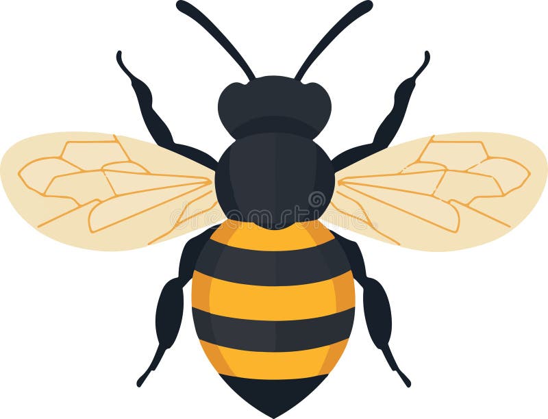 Simple Vector Abeja Clipart Ilustración del Vector - Ilustración de ...