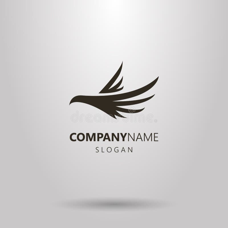 Simple Vector Abstract Logo of Flying Bird Stock Illustration ...