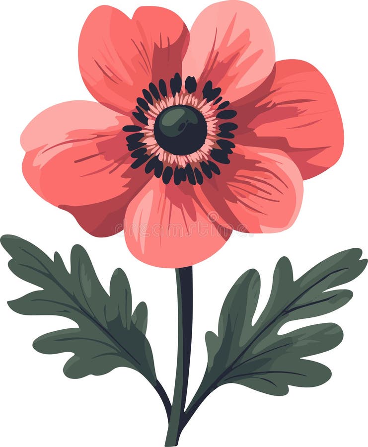 Simple Vector Anemone Clipart Ilustración del Vector - Ilustración de ...