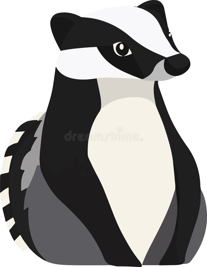 Simple Vector Badger Clipart Stock Vector - Illustration of printable ...