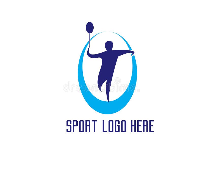 Simple Vector Badminton Logo Design Stock Vector - Illustration of ...