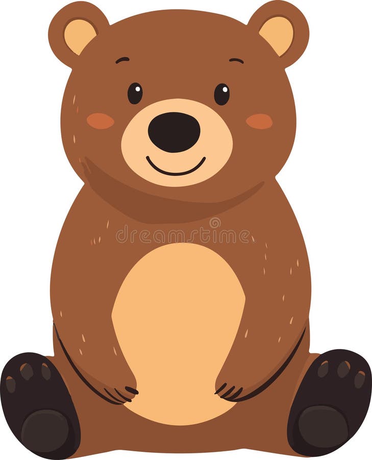 Simple vector bear clipart stock vector. Illustration of icons - 350473973