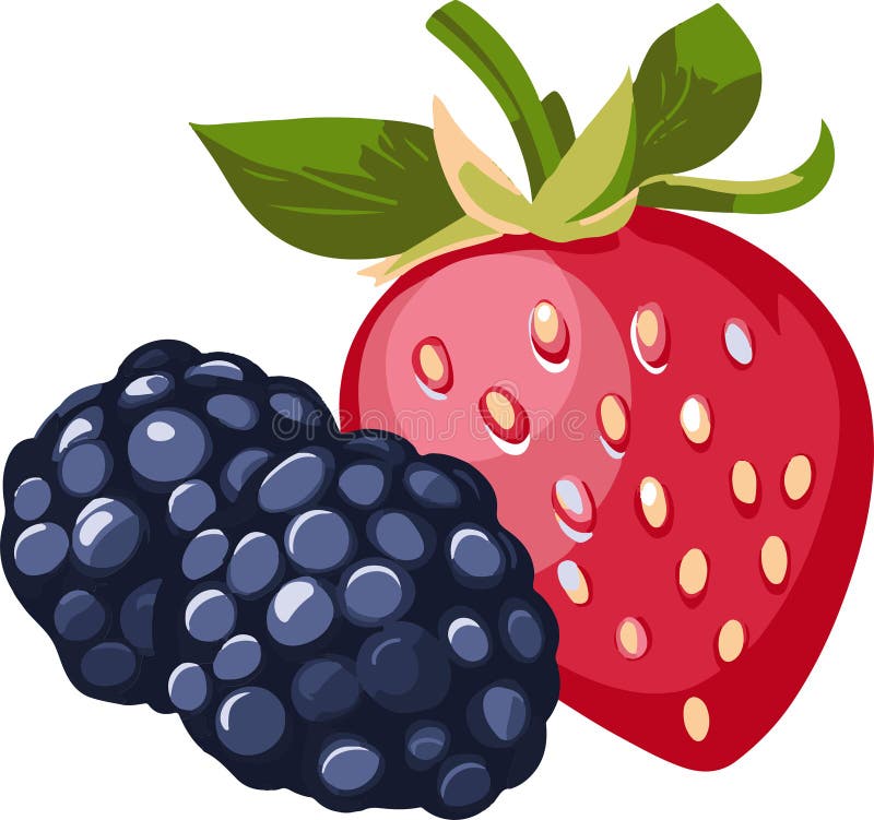 Simple Vector Berry Clipart Stock Vector - Illustration of creative ...