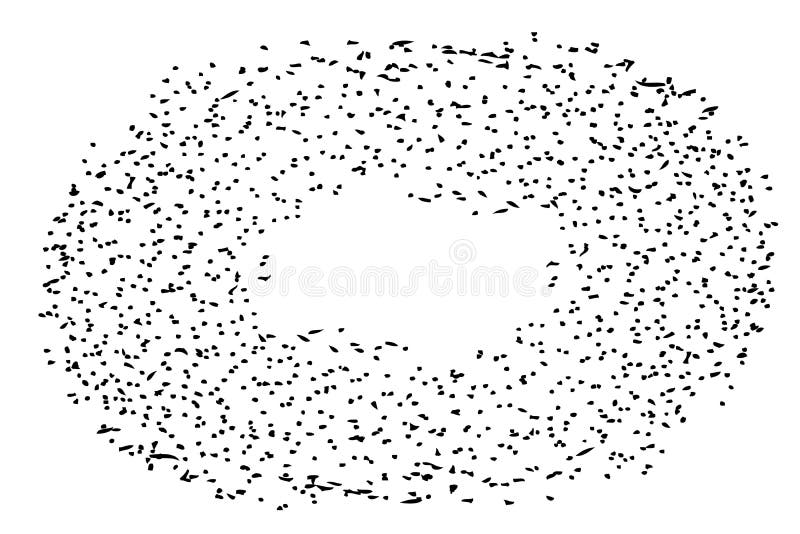 Vector Black Frame from Dot and Splat, Oval Hole for Certificate ...