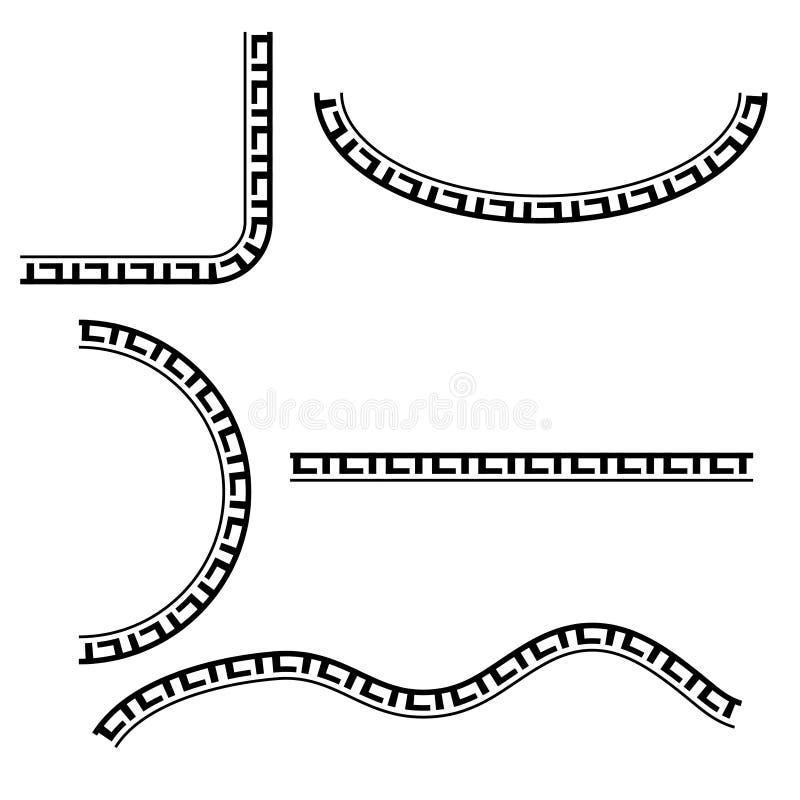 Simple Vector Black Half of Square, Oval, Square and Wave Corner ...