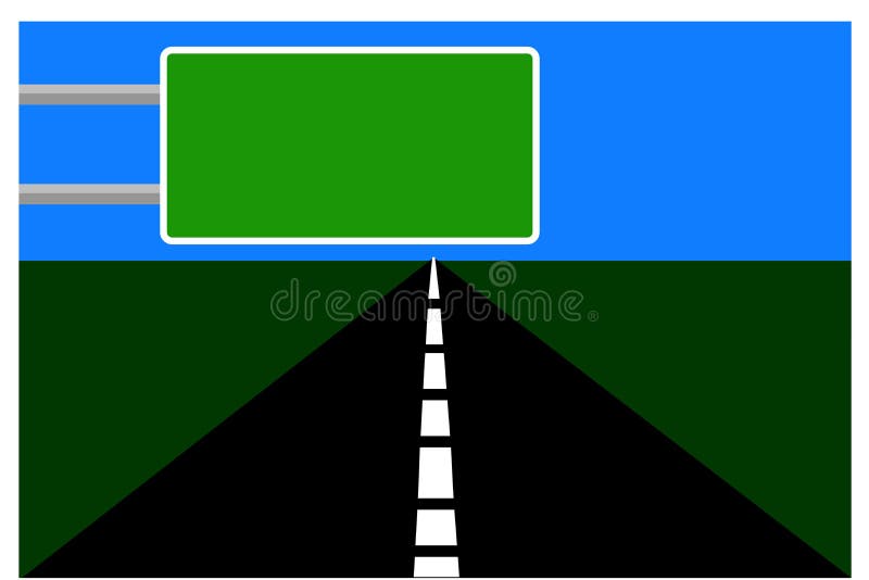 Simple Vector Blank Street Direction Beyond the Road Stock Vector ...
