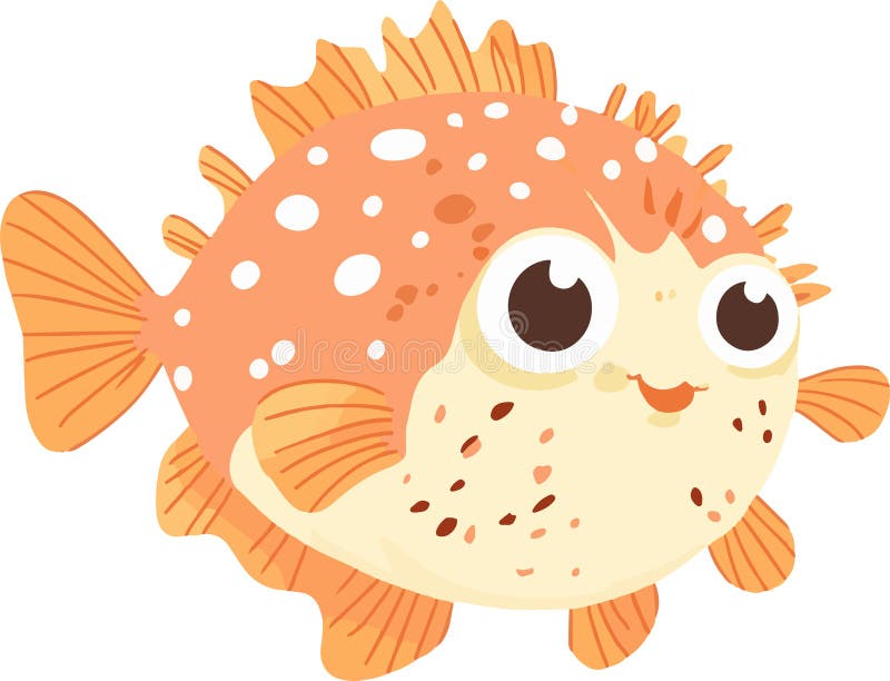 Simple Vector Blowfish Clipart Stock Vector - Illustration of ...