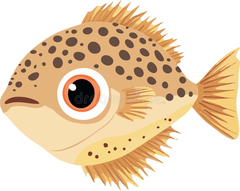 Simple Vector Blowfish Clipart Stock Vector - Illustration of simple ...