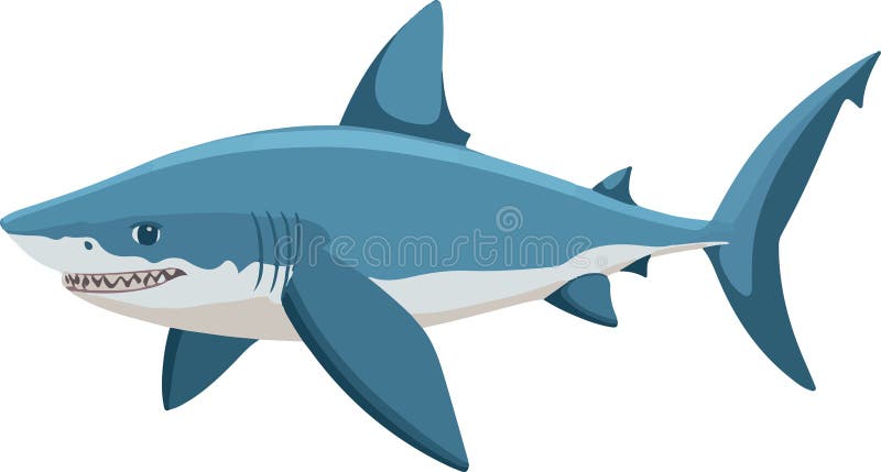 Simple Vector Blue Shark Clipart Stock Vector - Illustration of designs ...