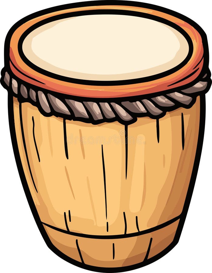 Simple Vector Bongo Clipart Stock Vector - Illustration of background ...