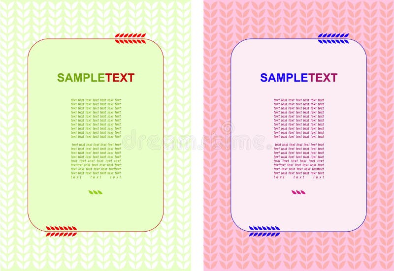 Simple Vector Booklet with Leaves Stock Vector - Illustration of layout ...