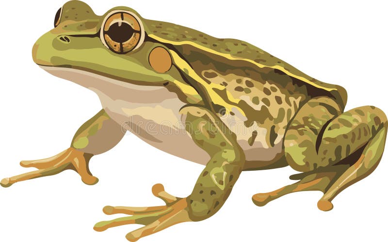 Simple Vector Bullfrog Clipart Stock Vector - Illustration of ...