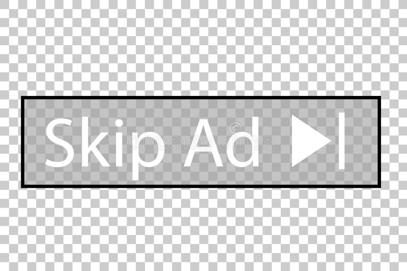 Simple Vector Button, Skip Ad, at Transparent Effect Background Stock ...