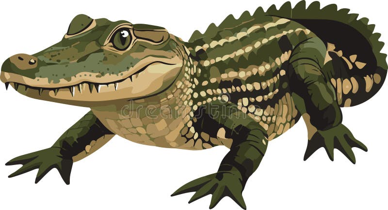 Simple Vector Caiman Clipart Stock Vector - Illustration of artistic ...