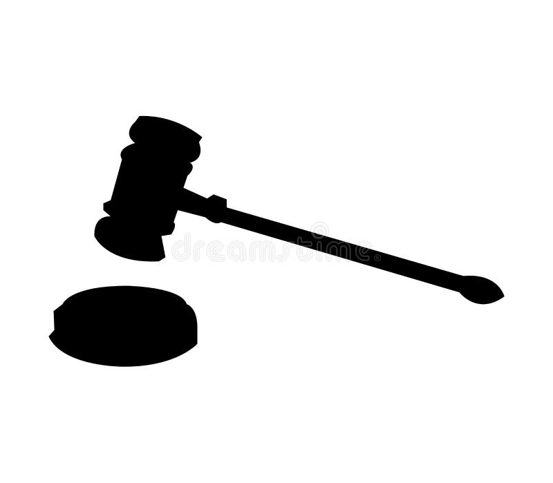 Judge Hammer Hitting Silhouette Stock Vector - Illustration of symbol ... Judge Hammer Hitting Silhouette Stock Vector - Illustration of symbol ...