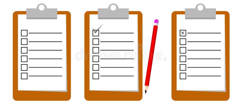 Simple Vector, Checklist, Isolated on White Stock Vector - Illustration ...